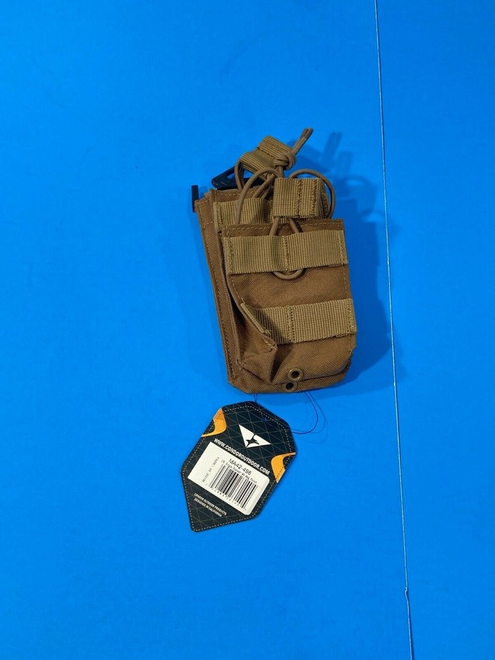 Condor Single Stacker HOLDS TWO 5.56 Magazine MAG Pouch Coyote Brown ...