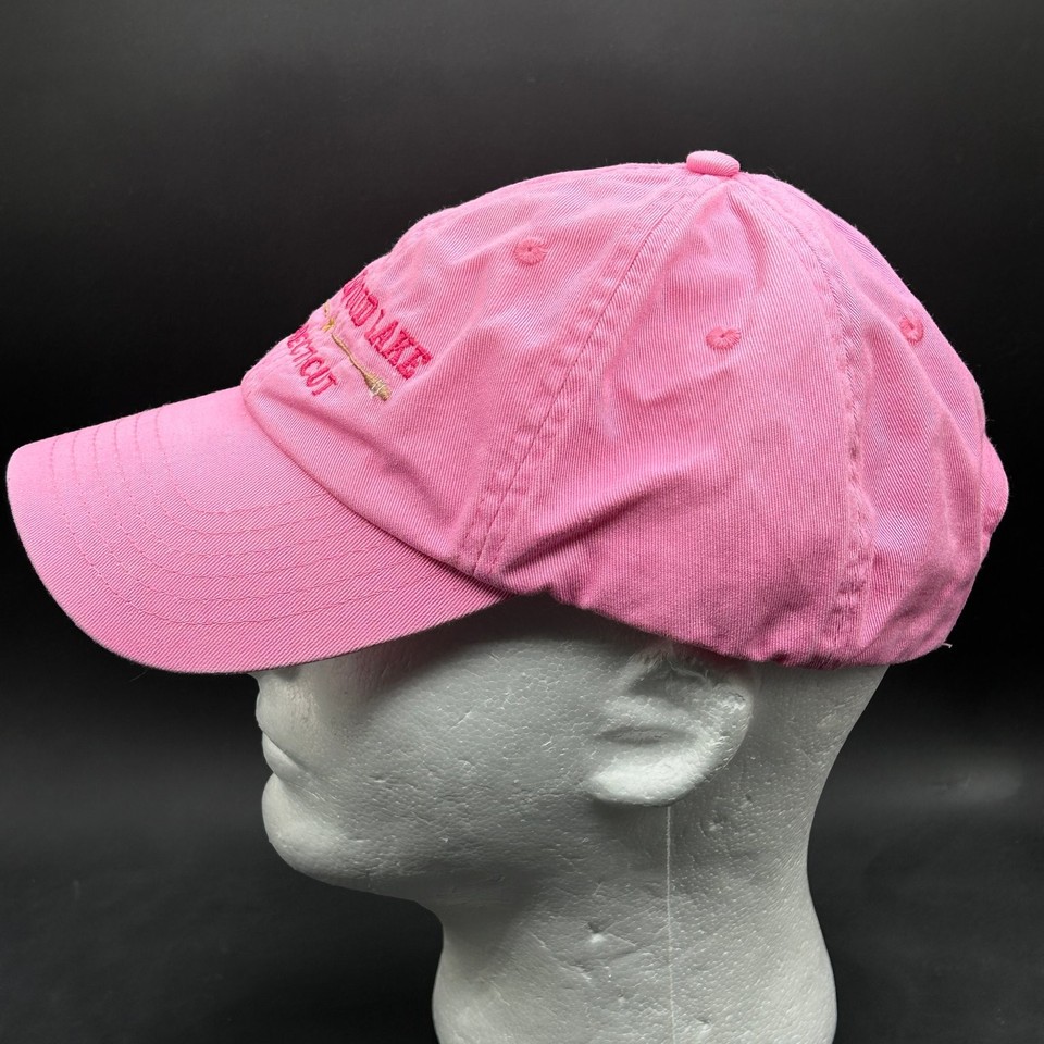 Candlewood Lake Connecticut Hat Royal Resortwear Men's Adjustable Pink ...