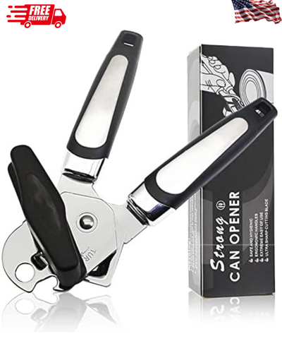 Heavy Duty Can Opener Smooth Edge Manual Stainless Steel Handy Easy ...