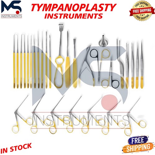 Tympanoplasty Instruments Set Micro Ear Surgery ENT Instruments 32 Pcs ...