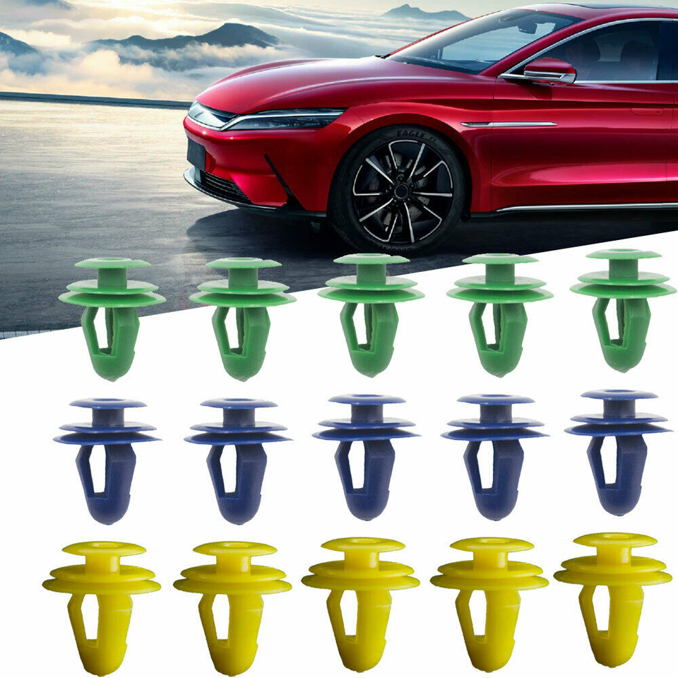 50PCS Auto Door Panel Clips Fixing Fastener 9mm Hole Car Interior Trim ...