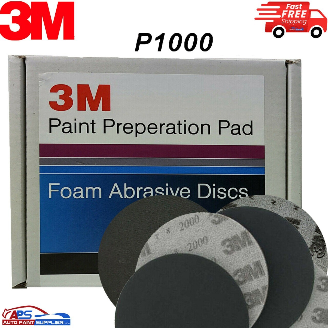 3M 150mm 6" P1000 Grit HookNLoop Foam Fine Finishing Discs Pad PK10 ...