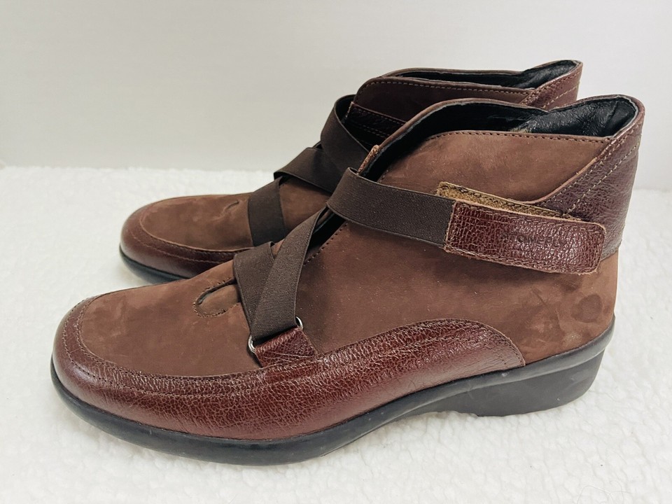 Leather Stonefly Brown Leather/Suede Ankle Boots Size 7 | eBay