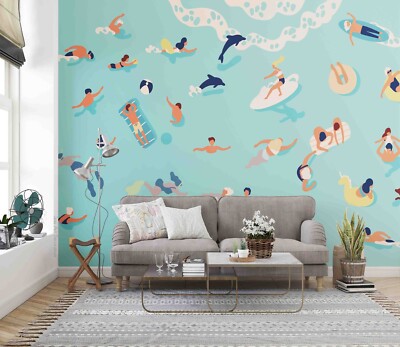 3D Sports Pool Swimming Wall Murals Wallpaper Murals Wall Sticker Wall ...
