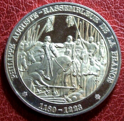 Philippe II Auguste unifier of France 1180 – 1223 gold plated silver ...