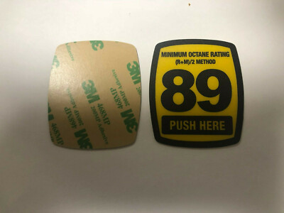 89 Octane Rounded Gas Pump Button Overlay, Polycarbonate Decal ( free ...
