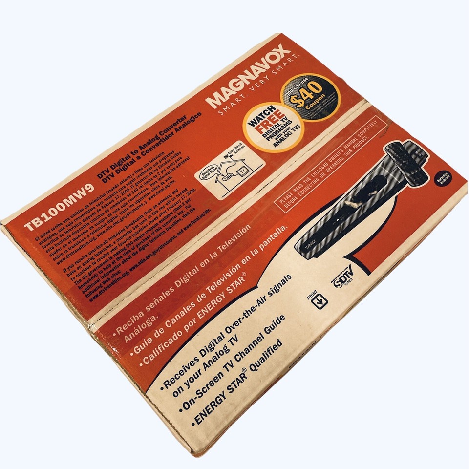 NEW Magnavox TV Convertor Box SDTV Digital to Analog TV W/Remote MODEL ...