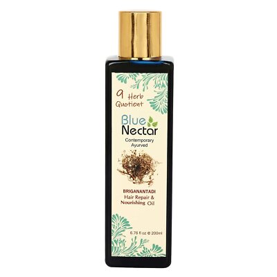 Blue Nectar Ayurvedic Hair Oil to Reduce Hair fall & Promote Hair ...