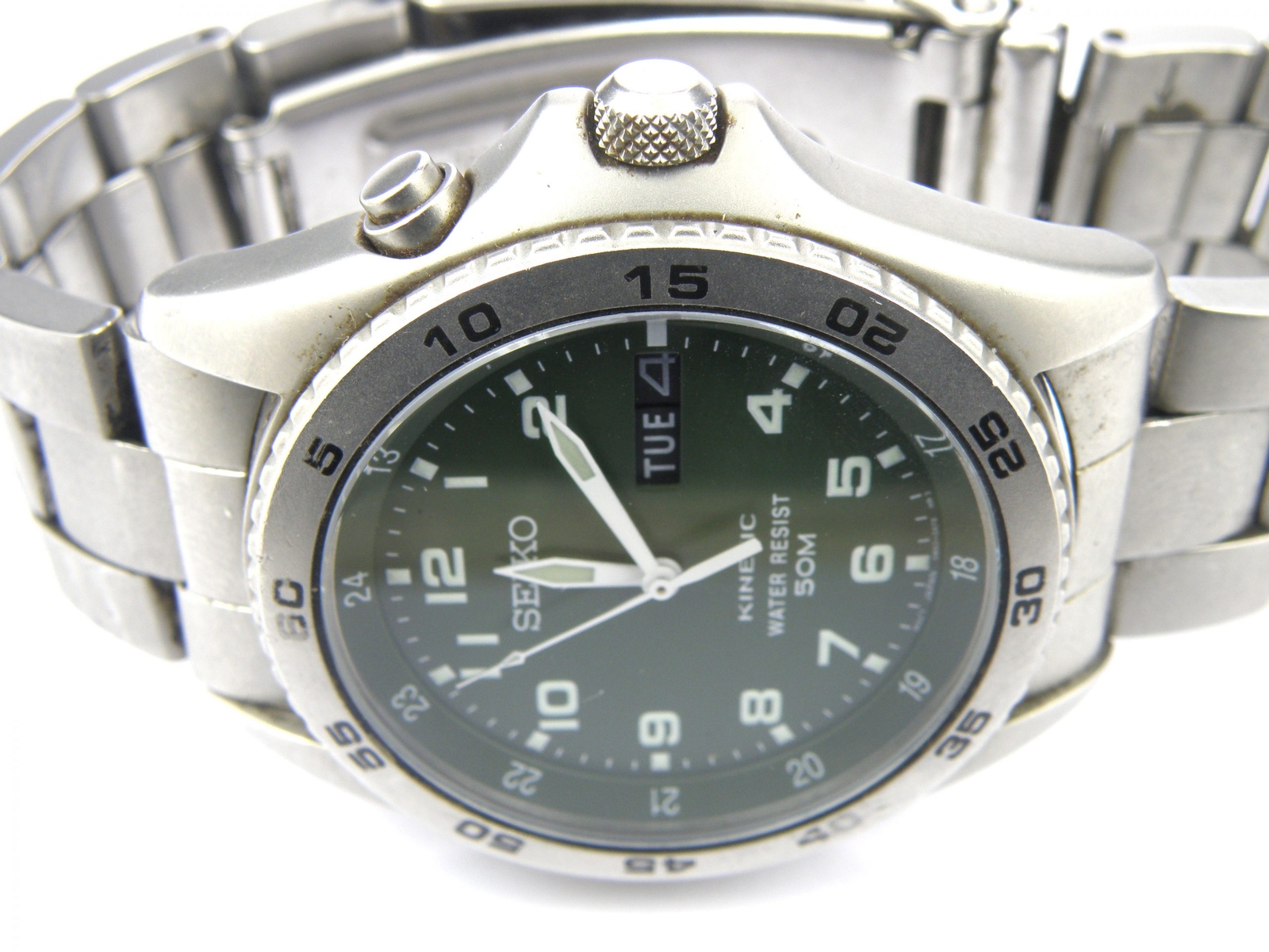 Men's Seiko 5M63-0A50 Military Kinetic Submarine Watch - 50m | eBay UK