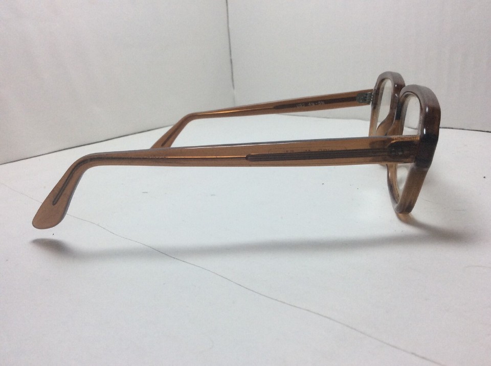 Vintage USS Eyeglasses FRAMES Square Brown 47[]18 140 | eBay