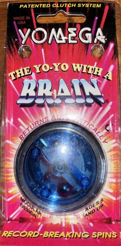 Vintage YOMEGA Yo-Yo With A Brain 1995 NOS Record Breaking Spins Auto ...