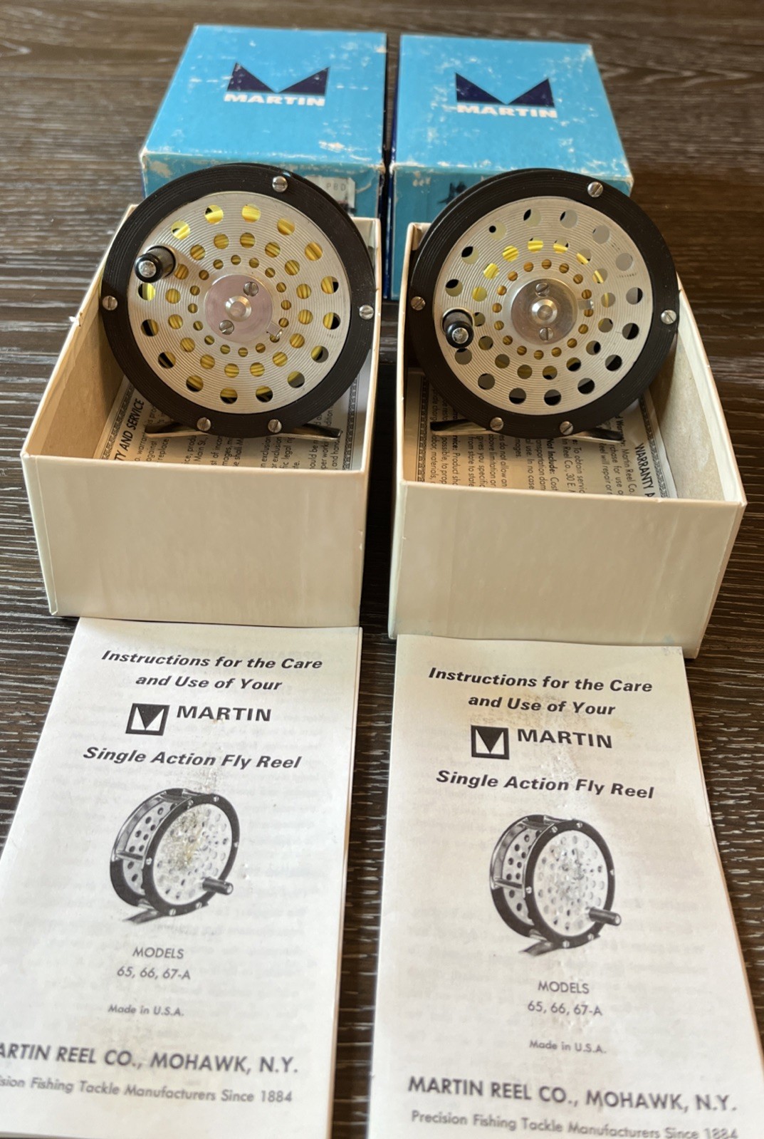 2 Martin Fly Reels Model 65. Includes Original Boxes and Papers ...