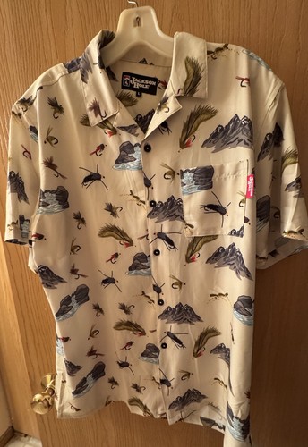 Jackson Hole Fly Fishing Design Shirt Men’s Size Large NWT | eBay UK