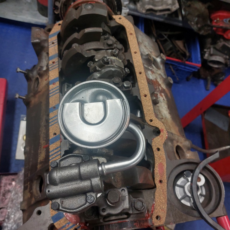 Rebuilt Chevy V8 SBC 350 Engine 4 Bolt Forged Pistons Roller Rockers ...