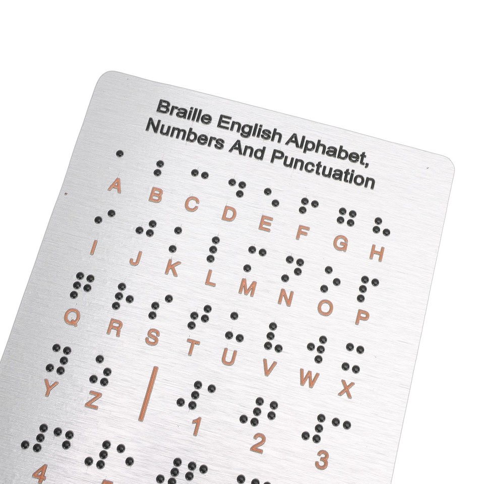 Braille English Alphabet Numbers And Punctuation Board With Raised Dots ...