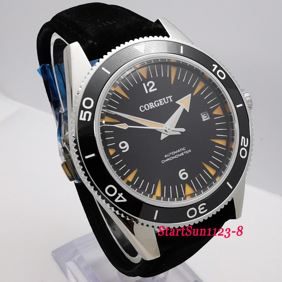 41mm Luminous Watch Hands Sapphire Glass Automatic Movement CORGEUT Men ...