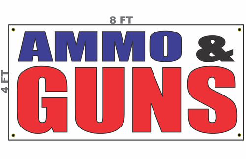 Ammo & Guns Banner Sign 4x8 | eBay