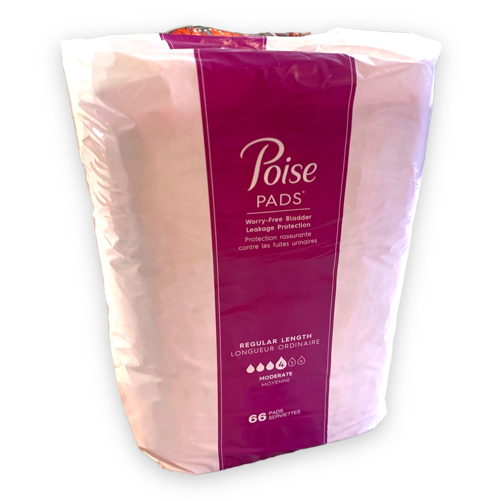 Poise Incontinence Pads Moderate Absorbency Regular Length 66 Count | eBay