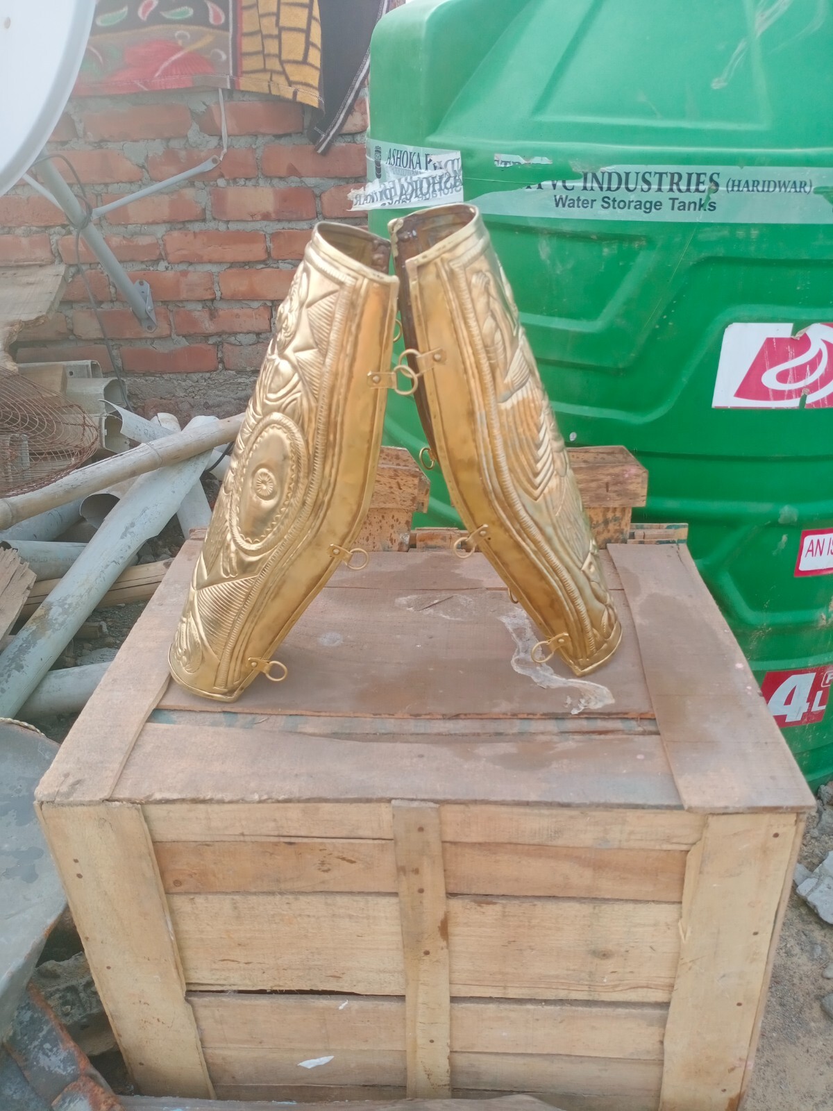 Roman greaves made in 1.2 mm brass with leather / Best Roman gifts | eBay