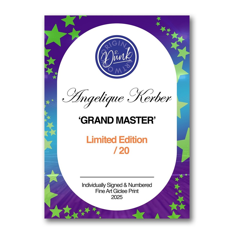Angelique Kerber Grand Master Sketch Card Limited 03/20 Dr. Dunk Signed ...