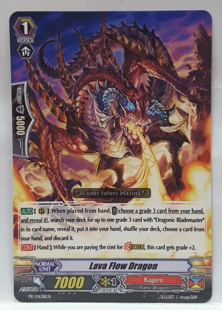 Bushiroad Cardfight!! Vanguard Lava Flow Dragon PR/0438EN PROMO CARD ...