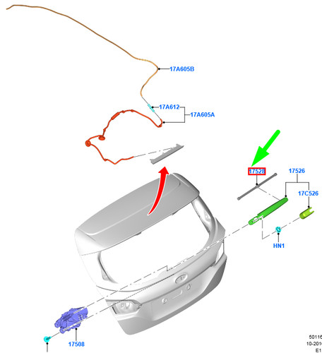 NEW FORD FIESTA MK7 REAR WIPER BLADE ASSY 2123318 GB5J-17402-AA ...