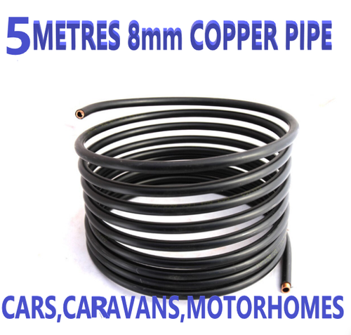 5 meters x 8mm COATED Copper Tube Pipe Gas in Caravan Campervan ...