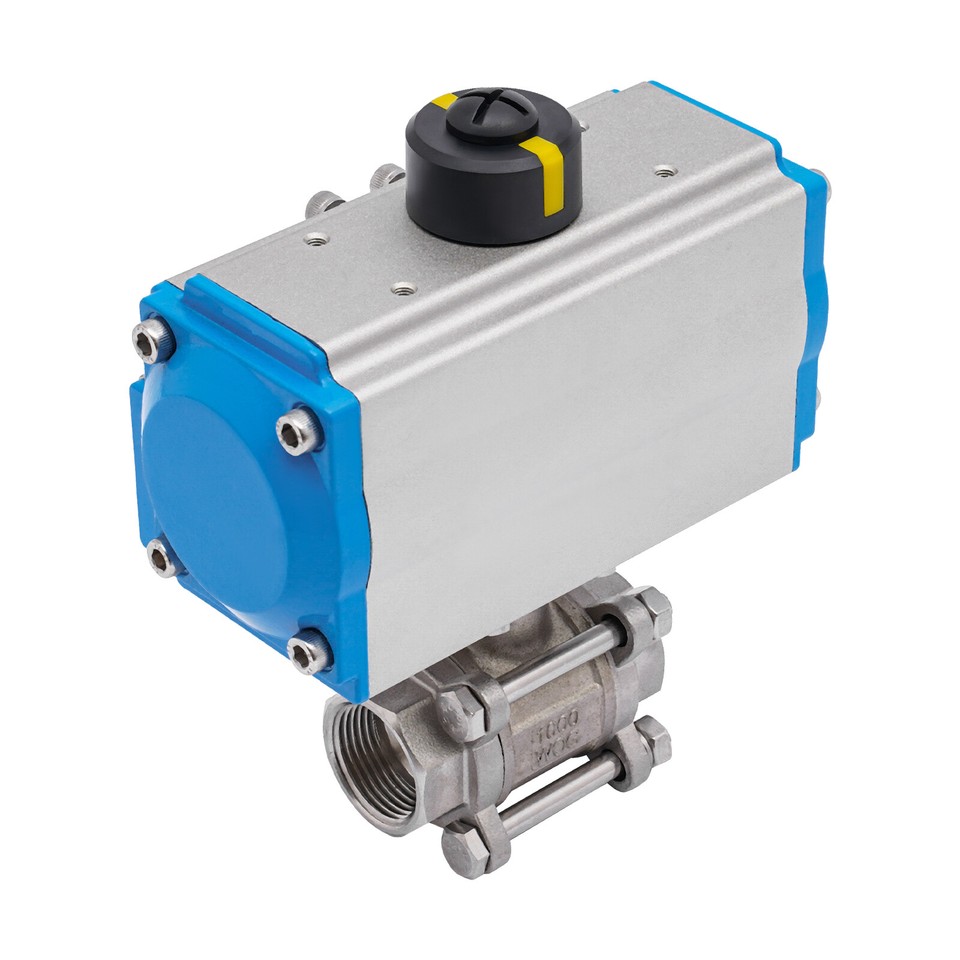 1" Pneumatic Actuated Ball Valve 304 Stainless Steel Pneumatic Ball ...