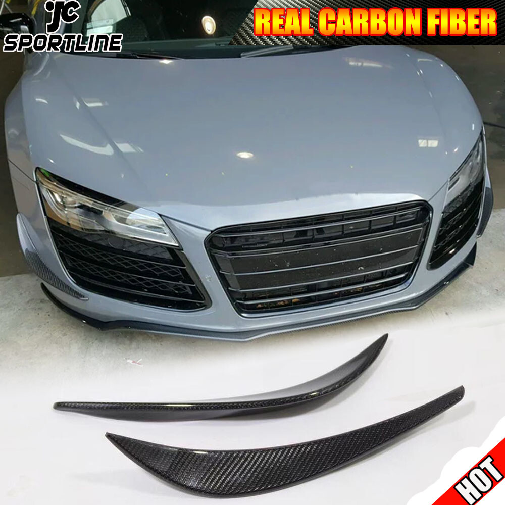 Fits Audi R8 V8 V10 2007-2015 Front Bumper Splitters Canards Fins REAL ...