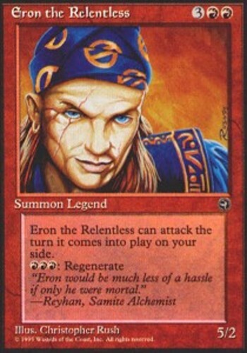 Moderate Play, French MTG Regular Eron the Relentless Homelands Magic ...