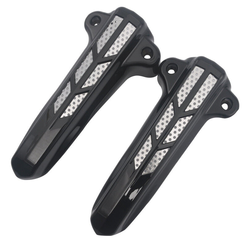 2X Black Front Fork Lower Leg Covers Slider For Harley Touring Street ...