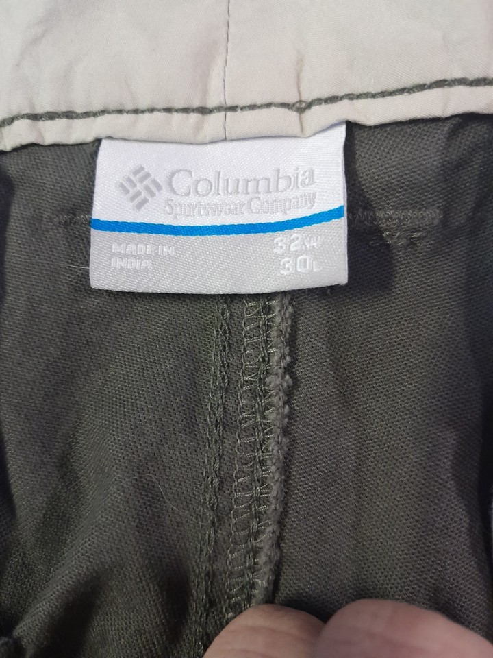 Columbia green/grey cargo pants men 32x30 | eBay