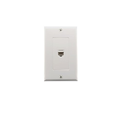 1Port Cat6 Wall Plate and Keystone,,RJ45 Jack Ethernet Connector,Single ...