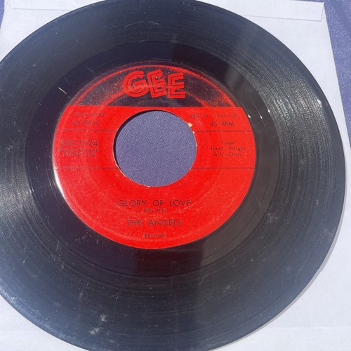 Vintage 45 RPM Record Doo Wop The Angels Gee Records GG-1024 The Glory ...