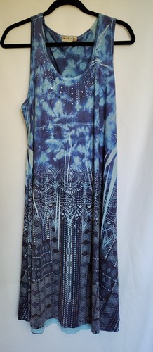 World Unity Embellished Dress Size L Polyester Sleeveless | eBay