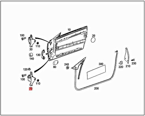 Genuine MERCEDES A207 C207 E-CLASS Convertible A207 Hinge 2077200737 | eBay