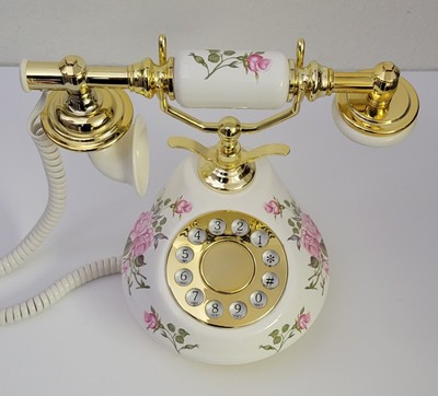 Vintage French Style Roses Princess Landline Phone Telephone | eBay