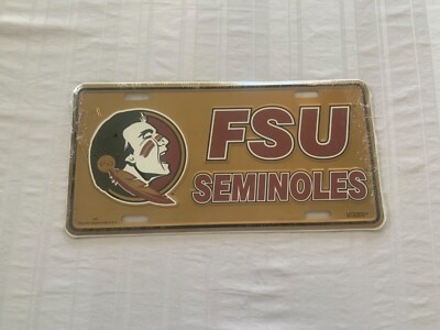 Florida State Seminoles FSU NCAA Metal License Plate Hangtime Brand | eBay