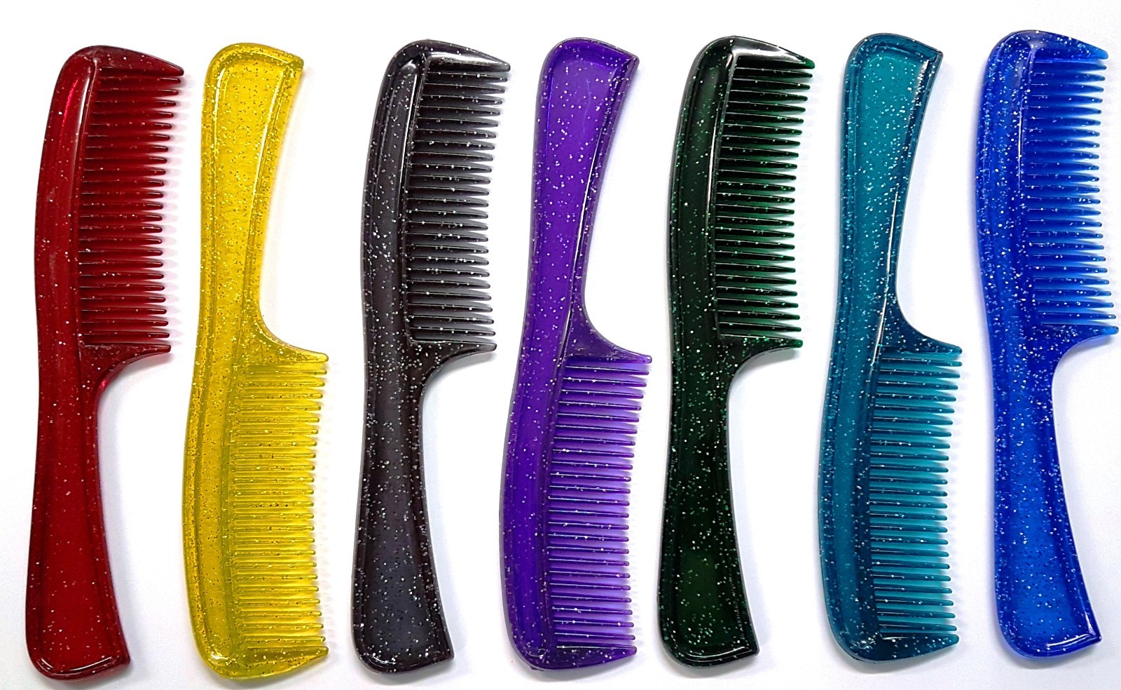 Handle Hair Comb GLITTER 9 INCH Like Glass Effect Sparkle Wet Shower ...