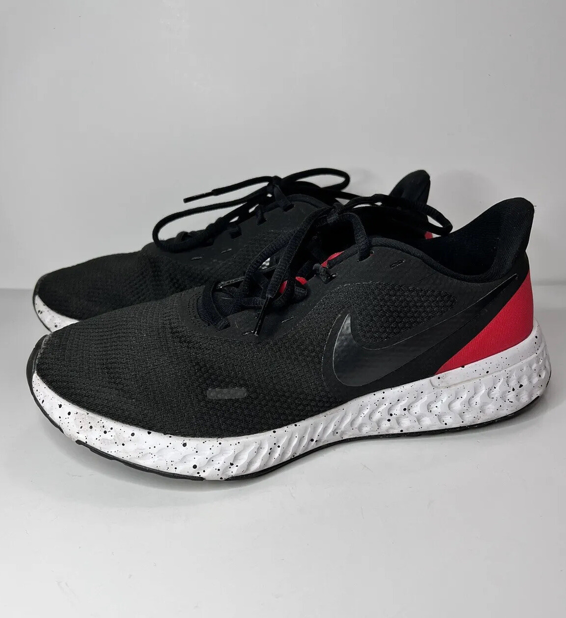 Nike Mens Revolution BQ6714-001 Black Red Running Sho… - Gem