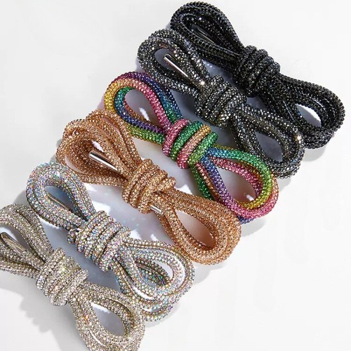2pcs 4mm Glitter Rhinestone Shoe Laces Hoodie String Replacement ...