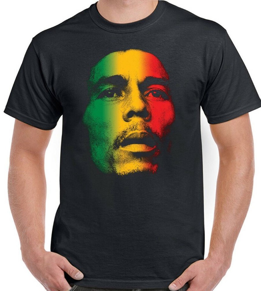 Regge T-Shirt Multi Coloured Face Mens Reggae Jamaica Rasta Unisex Tee ...