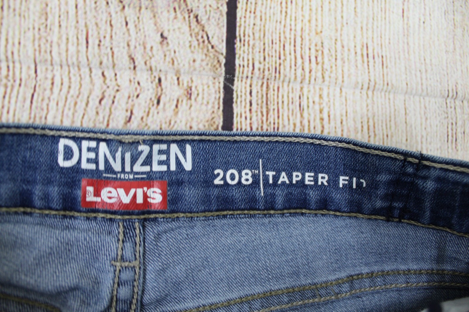 Levi's Denizen 208 Taper Fit Distressed Blue Jeans Wo… - Gem