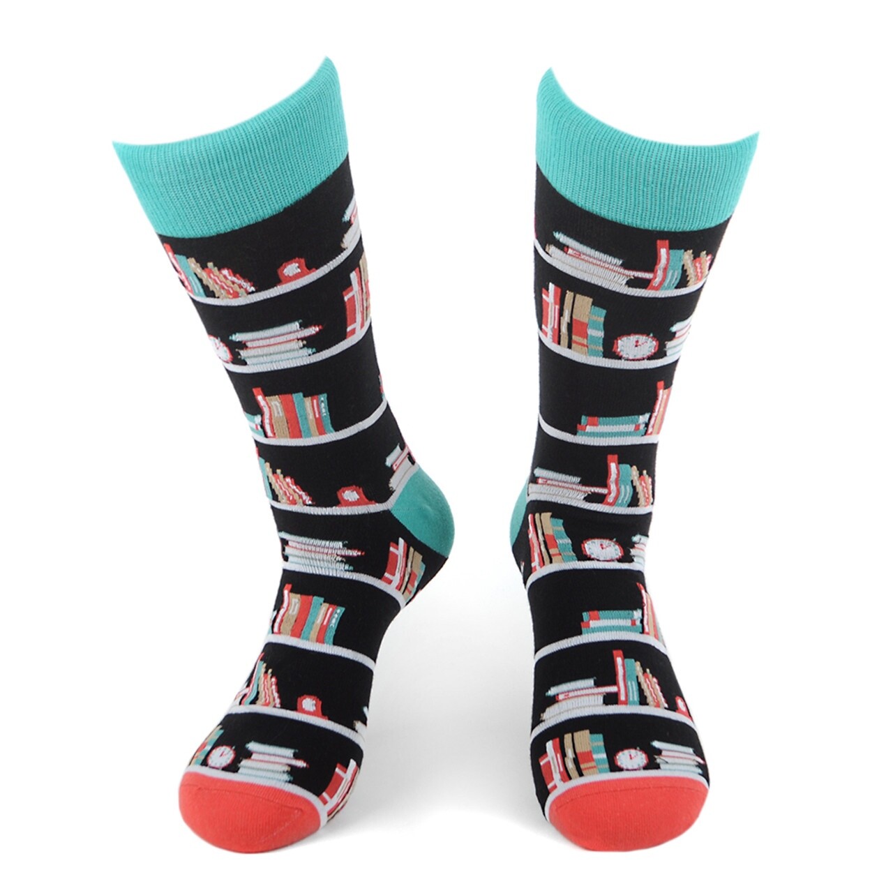 Book Nerd Socks Men's Book Shelves Novelty Socks Novelty Socks Funny ...