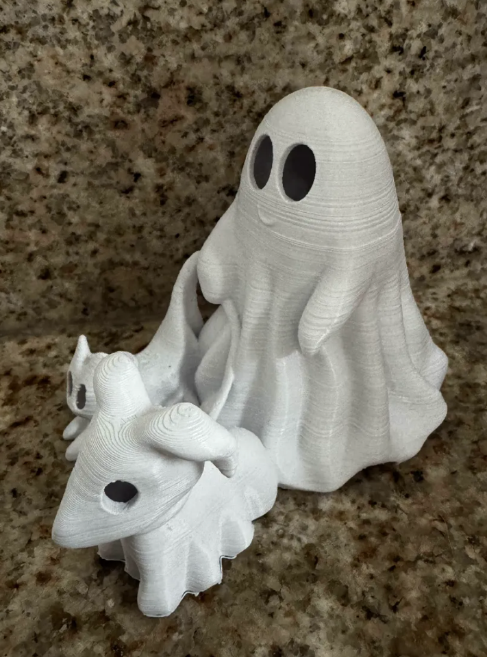 Spooky Hollow Ghost Dog & Cat – Walking Halloween Decor, ~7 Inches Tall ...