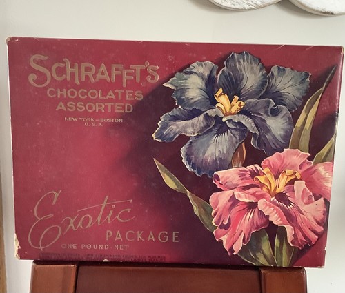 Vintage SCHRAFFT'S Luxury Chocolates Assorted Exotic Package BOX ...