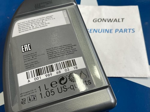 Genuine Mercedes Benz Transmission Oil 1.05 Quarts (One) OE ...