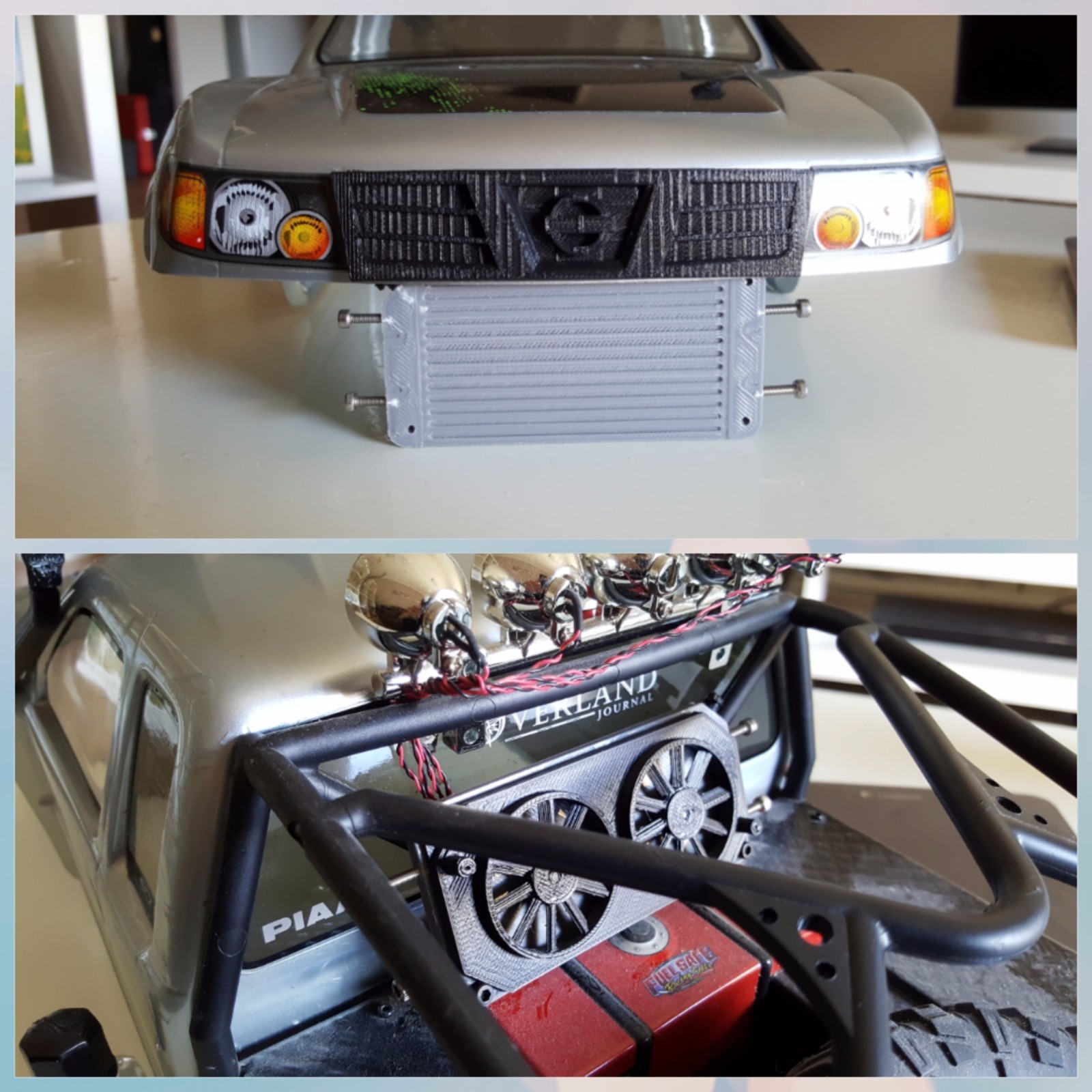 Scale RC radiator fan intercooler U4 Axial wraith scx10 rock crawler ...