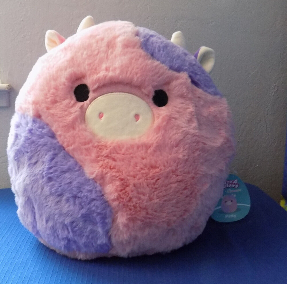 Squishmallows Patty the Cow FuzzAMallow 12" Plush NEW WITH TAGS, Fast ...
