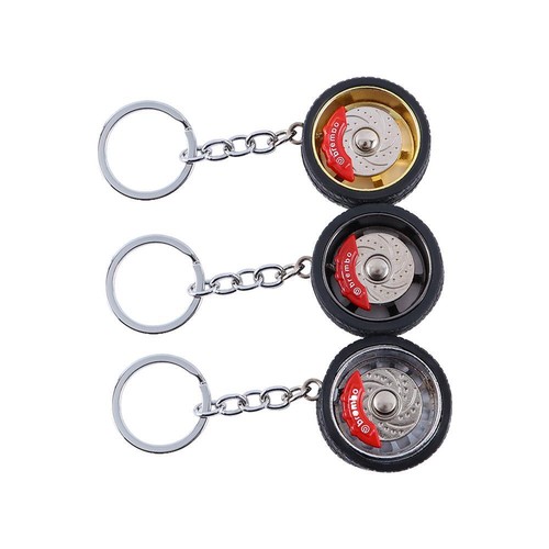Simulation Tire RIM Wheel Keyring Car Wheel Keychain Brake Discs Key ...